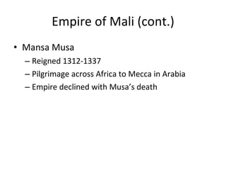 African civilizations a | PPT