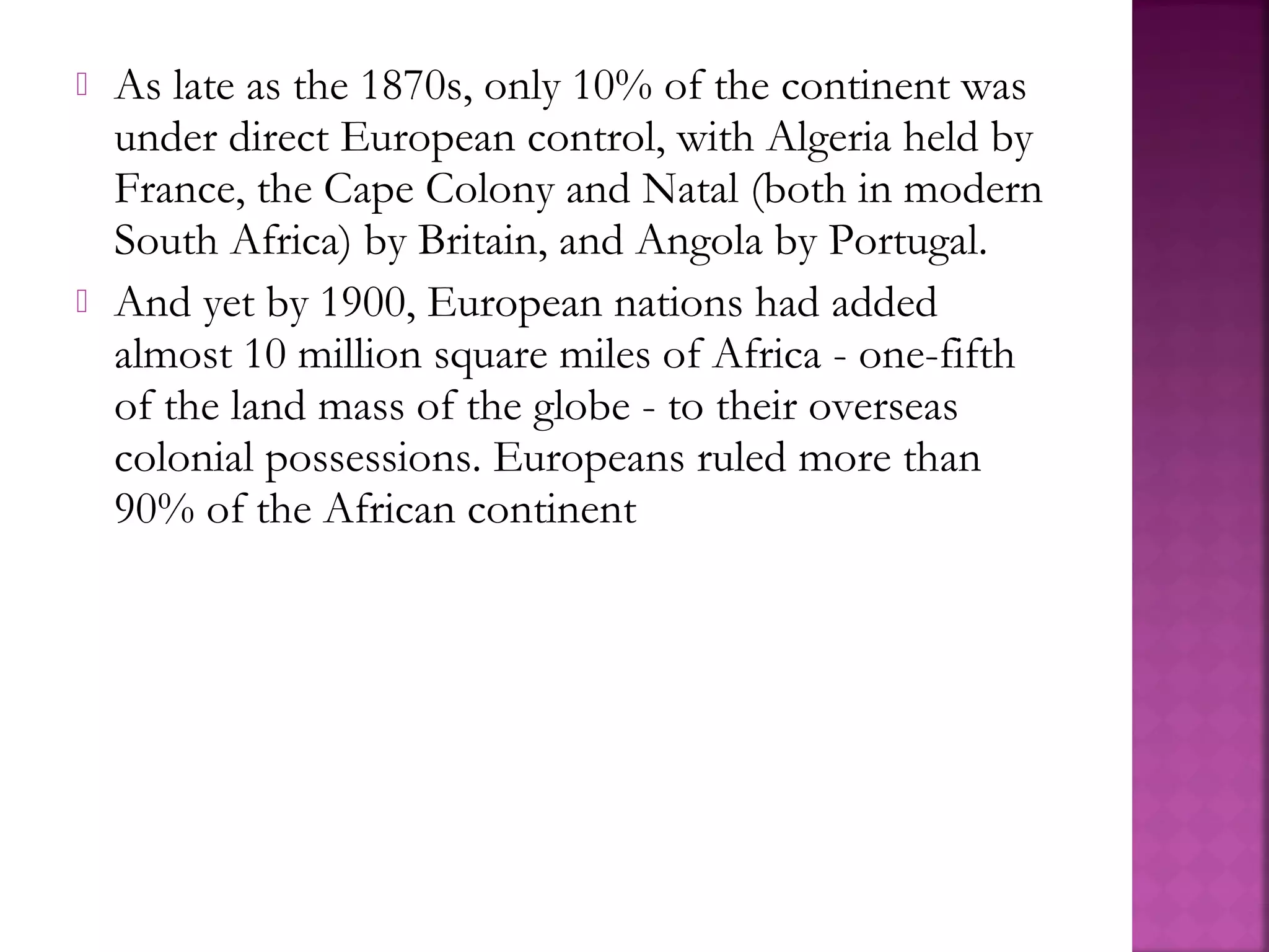 African civilization scramble for africa | PPT