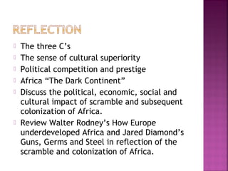 African civilization scramble for africa | PPT