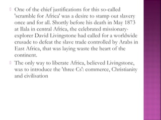 African civilization scramble for africa | PPT