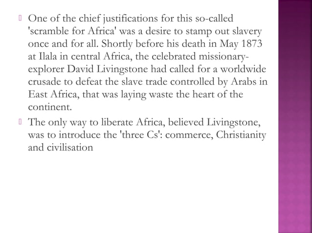 African civilization scramble for africa | PPT