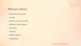 African cultures | PPTX