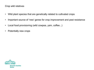 Exploration and conservation of crop wild relatives | PPT