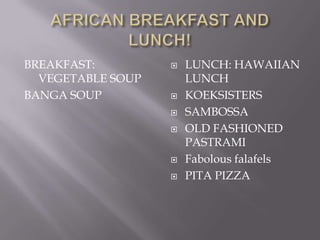 African foods and recipes | PPTX