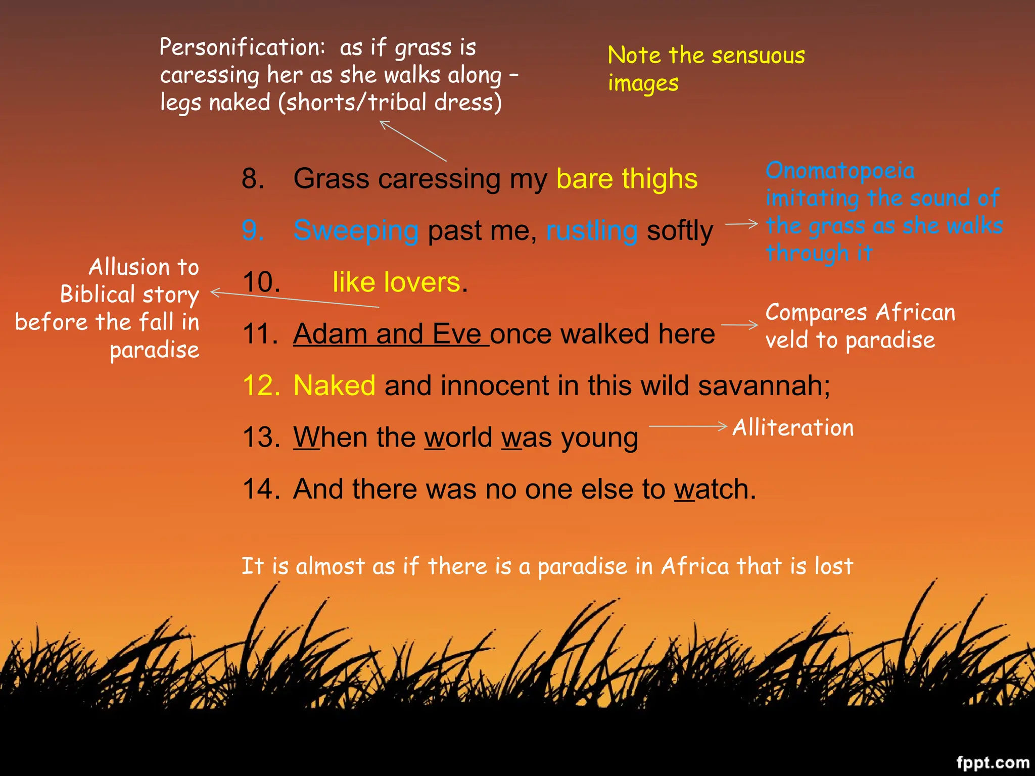 African Grass.pptx A poem of eviction in conviction | PPTX