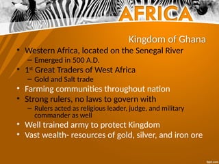 African Kingdoms Mali Songhai and much more | PPT