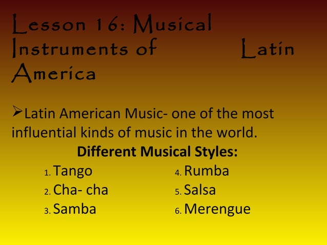 African & latin american music duskyrose | PPT
