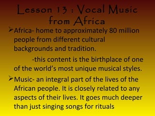 African & latin american music | PPT