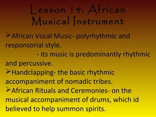 African & latin american music | PPT