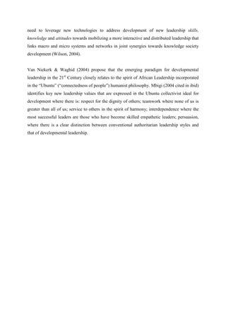 African Leadership in ICT and Knowledge Societies: Issues, Tensions and ...