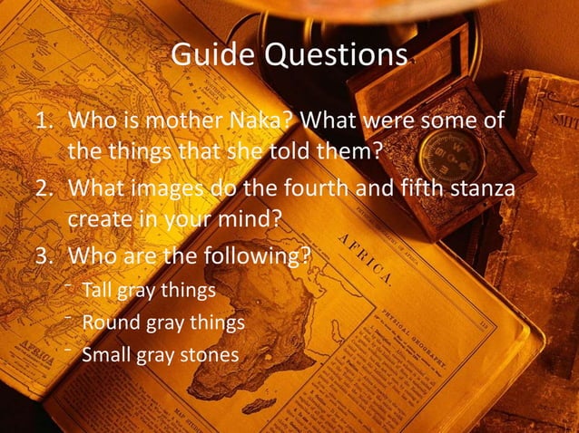 African Literature: A Village of Round and square houses | PPTX ...