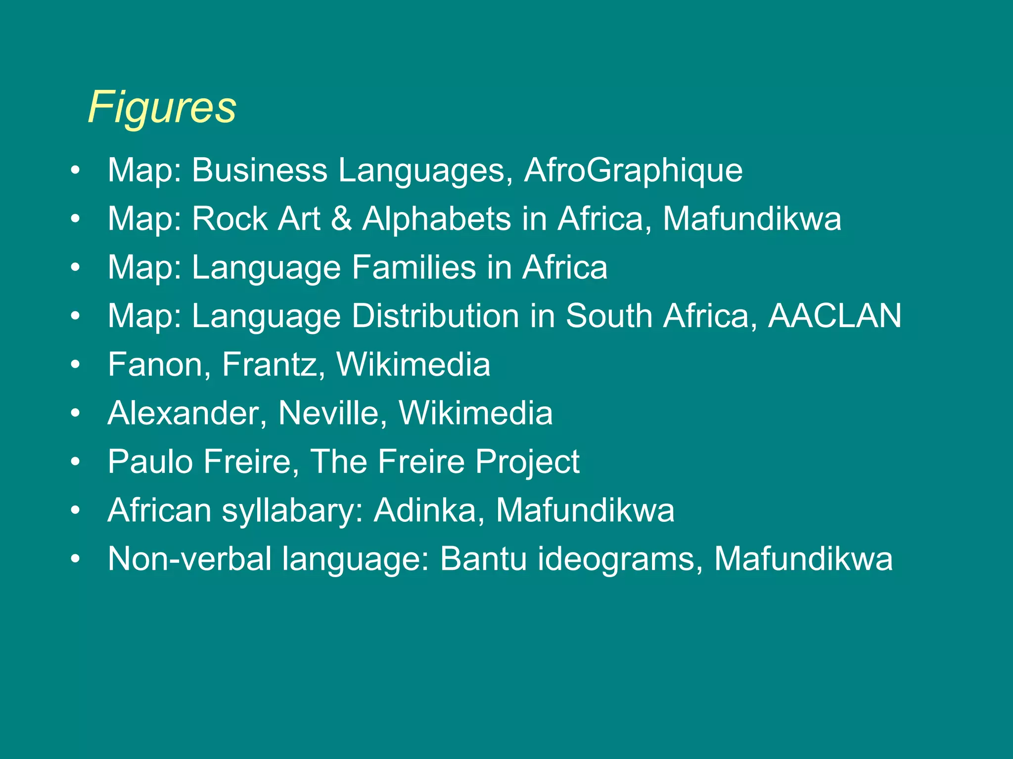 African literacy and languages | PPT
