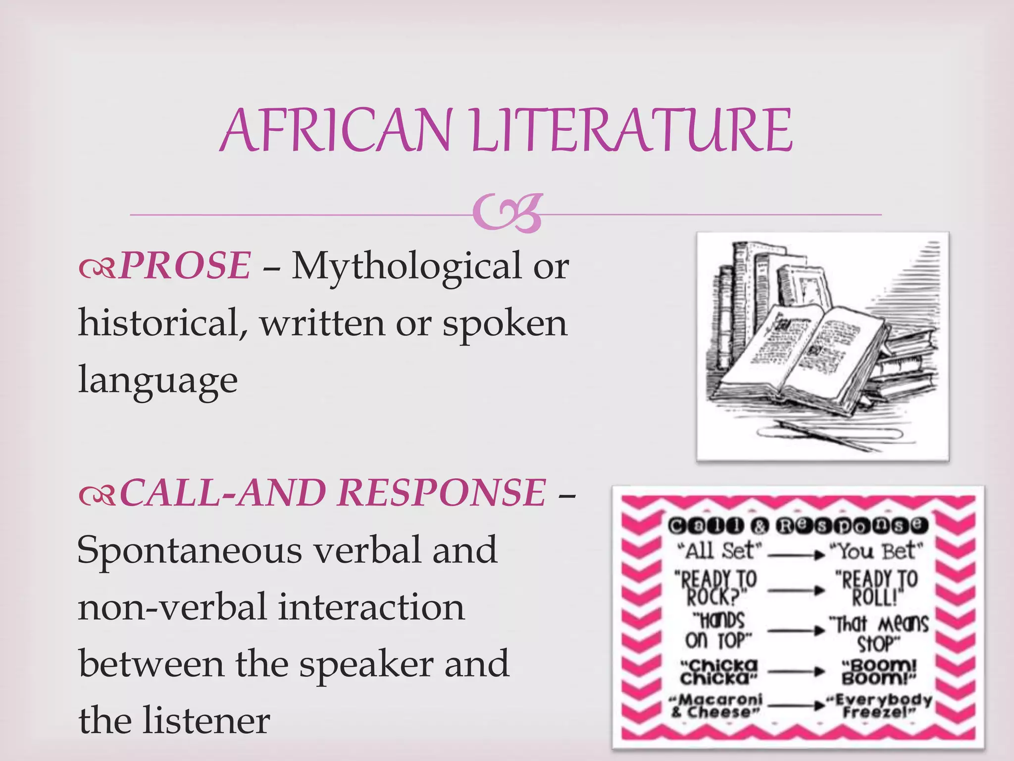 African literature ppt | PPTX