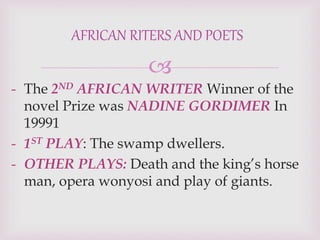 African literature ppt | PPTX