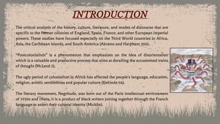 Gabriel Okara's Postcolonial Vision: 'You Laughed and Laughed and Laughed' and 'The Piano and ...