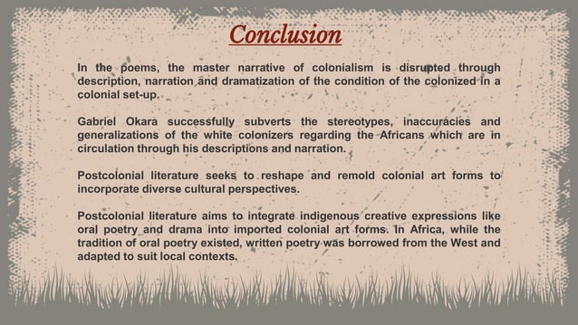 Gabriel Okara's Postcolonial Vision: 'You Laughed and Laughed and ...