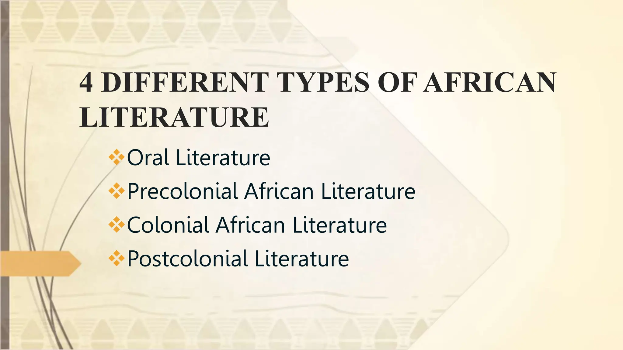 21st Century Literature AFRICAN LITERATURE | PPTX