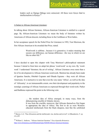 AFRICAN LITERATURE IN THE MAKING FROM PRE-COLONIALISM TO POST ...