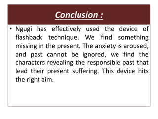 Flashback Technique in 'A Grain of Wheat' | PPT