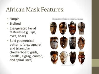 African mask | PPTX | Drawing and Sketching | Arts and Crafts