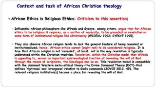 The Presentation about African Moral theology.ppt