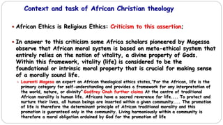 The Presentation about African Moral theology.ppt