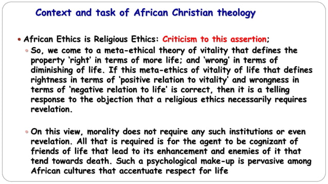 The Presentation about African Moral theology.ppt