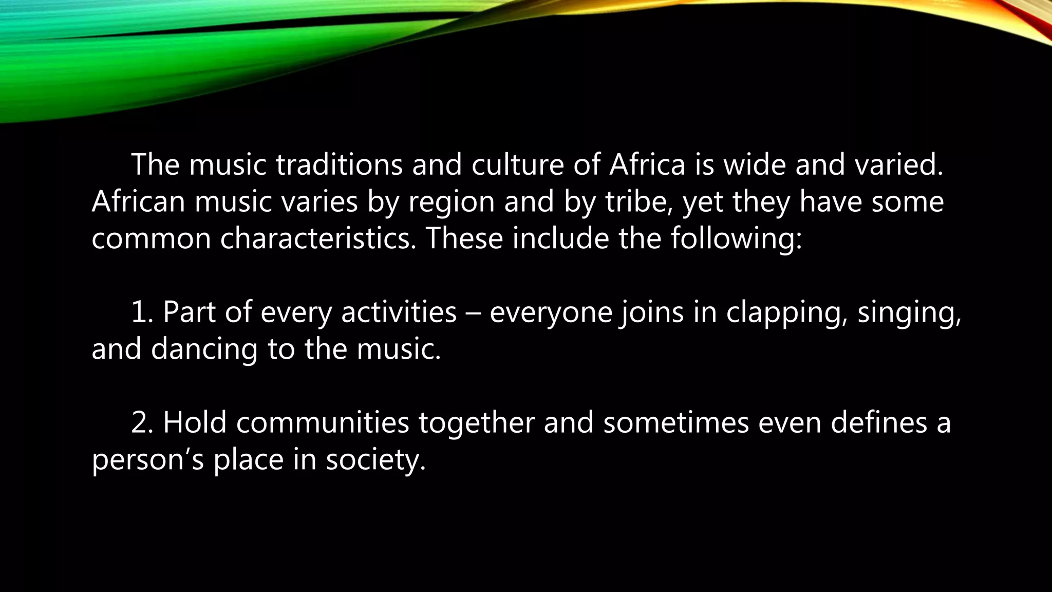 African music | PPT