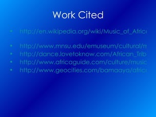 African Music And Dance, And How It | PPT