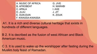 African Music Grade 10 2nd quarter.pptx