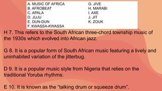 African Music Grade 10 2nd quarter.pptx