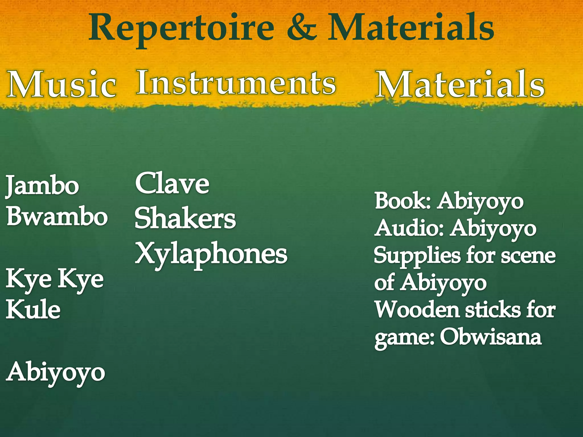 African music Lesson Plan | PPTX