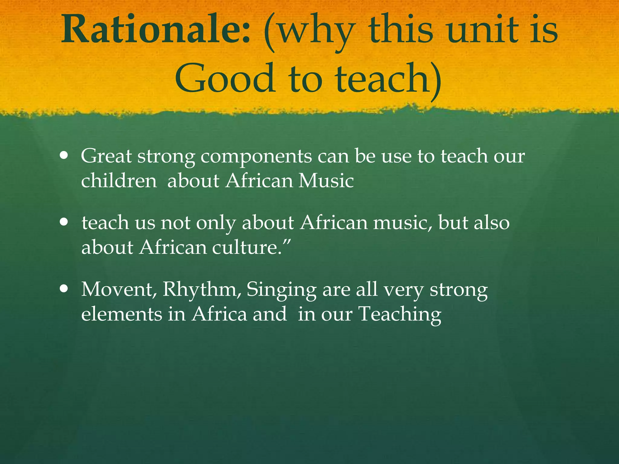 African music Lesson Plan | PPTX