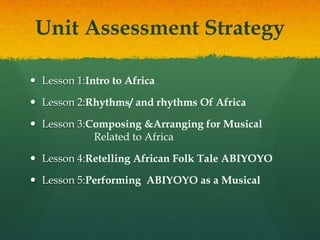 African music Lesson Plan | PPTX