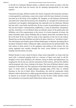 African novels and novelists | PDF