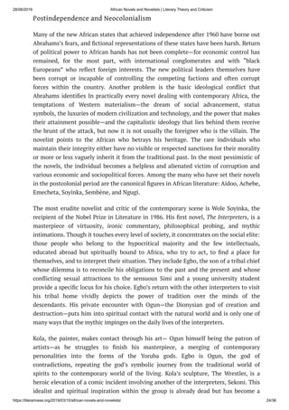 African novels and novelists | PDF
