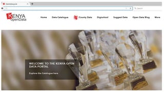 African Open Data Policies: Case of Kenya/Joseph Wafula | PPTX