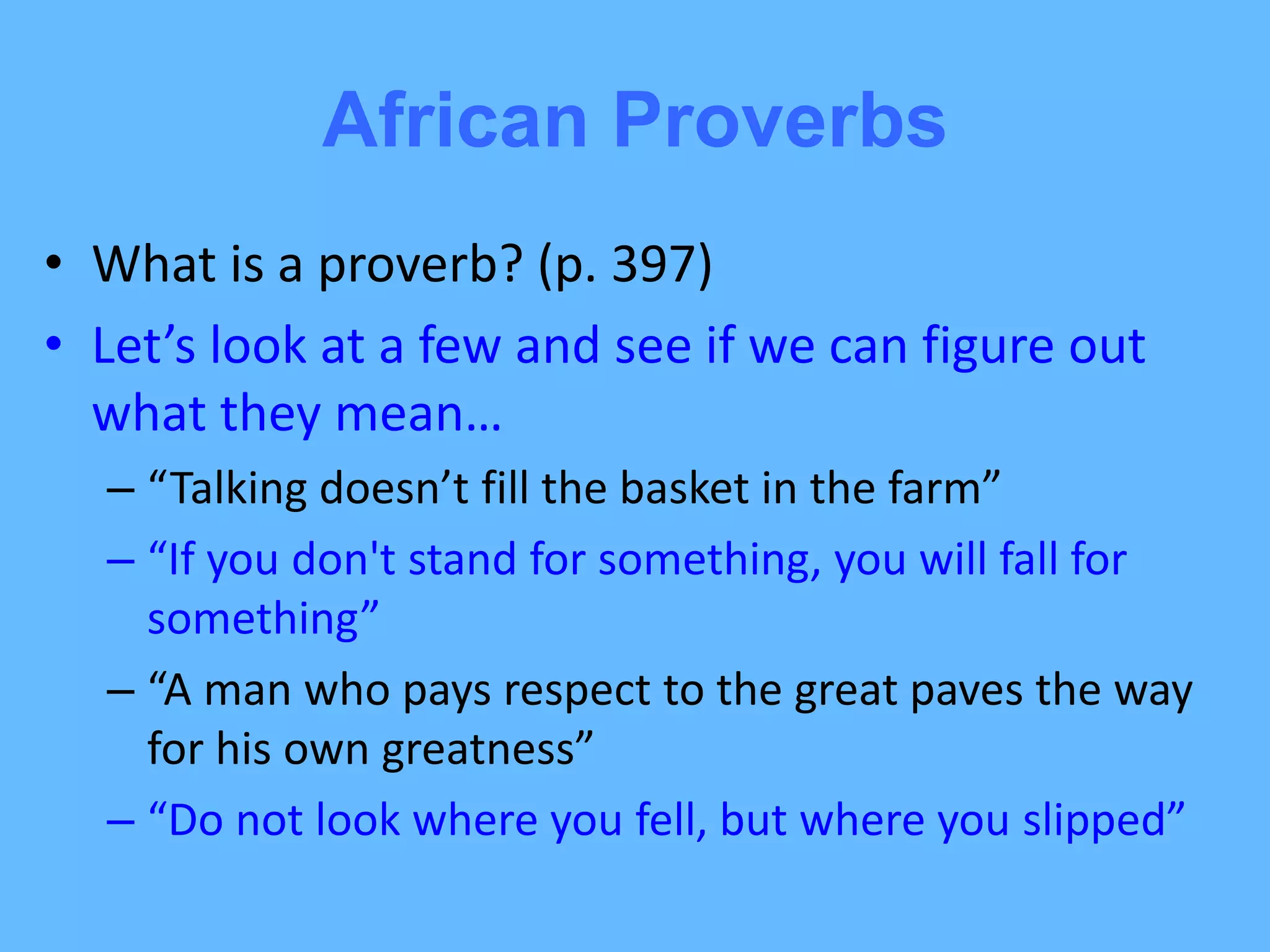 African oral traditions | PPTX