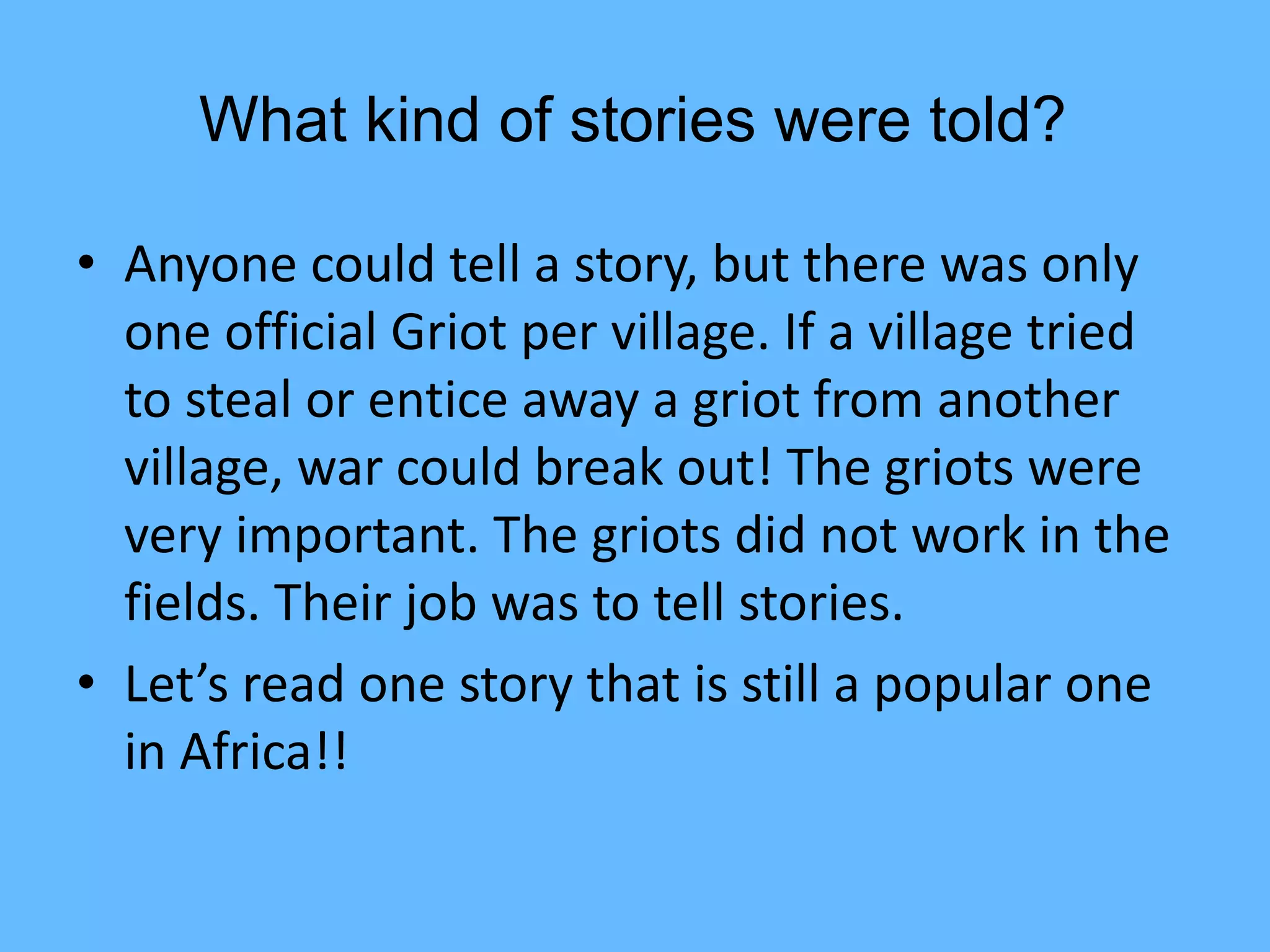 African oral traditions | PPTX