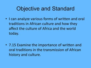 African oral traditions | PPTX