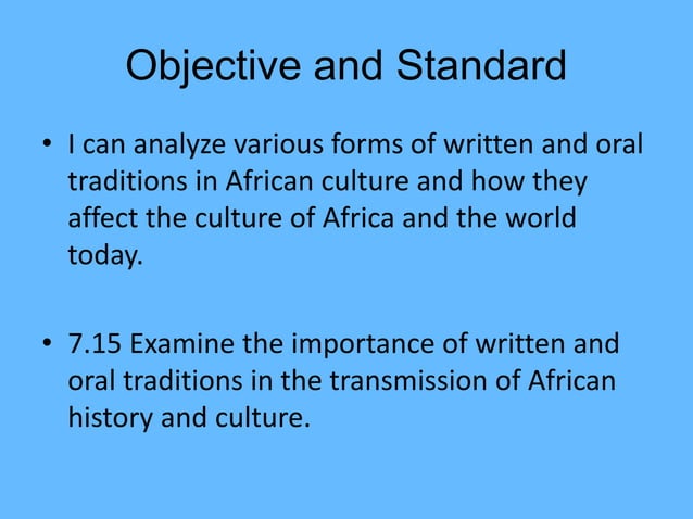 African oral traditions | PPTX