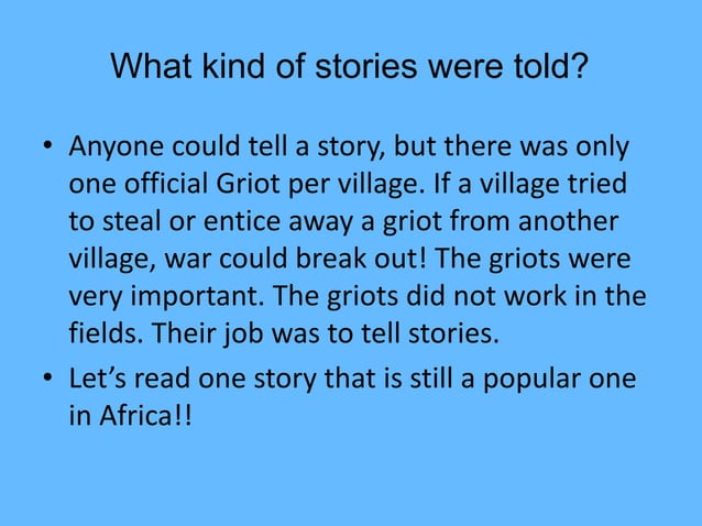 African oral traditions | PPTX