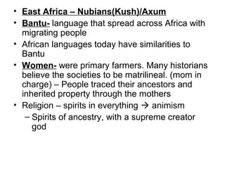 Africa Notes | PPT