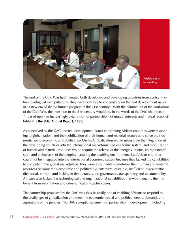 African Peer Review (APRM) best practices and lessons learned | PDF