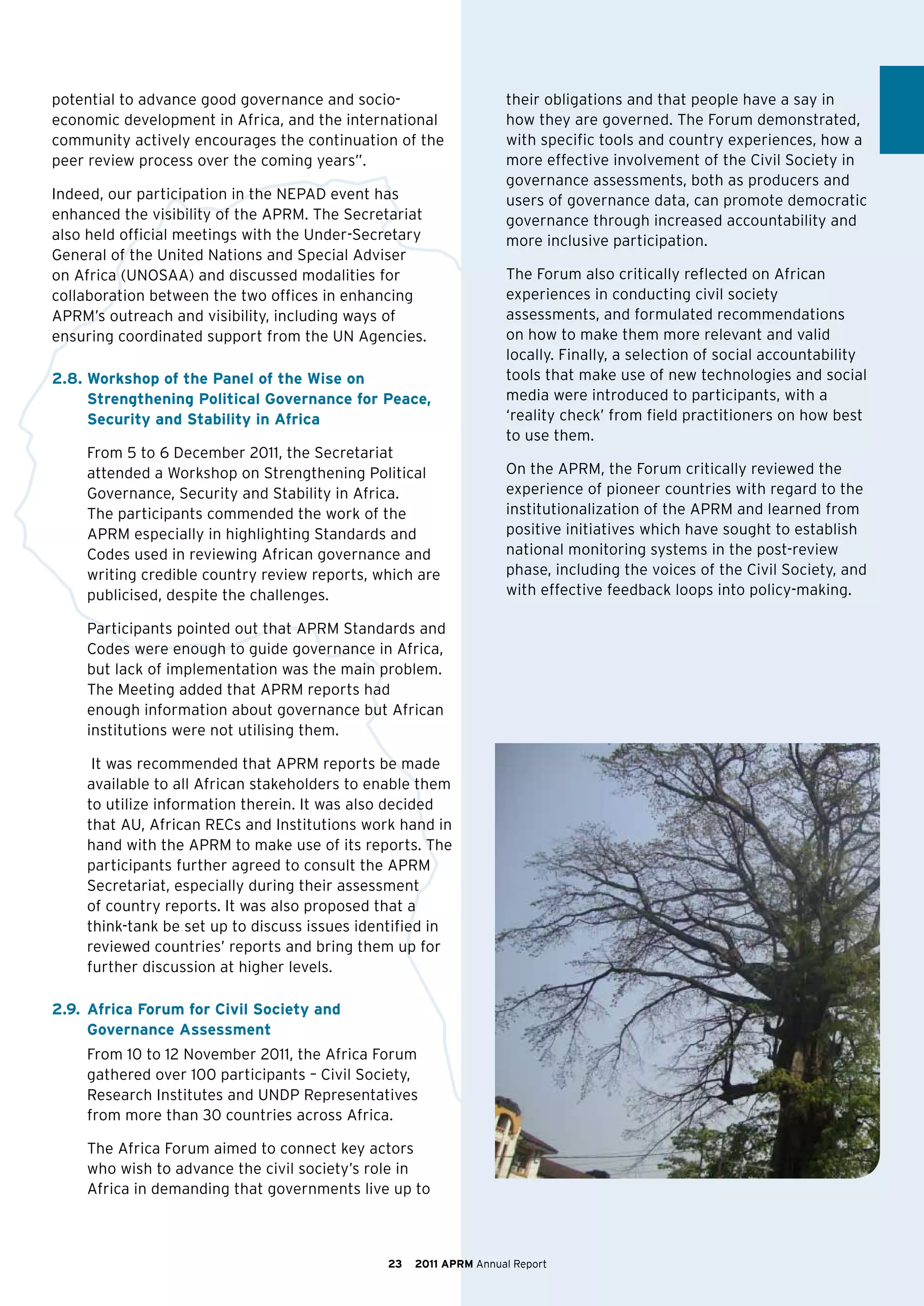 African Peer Review Mechanism (APRM) Annual Report 2011 | PDF