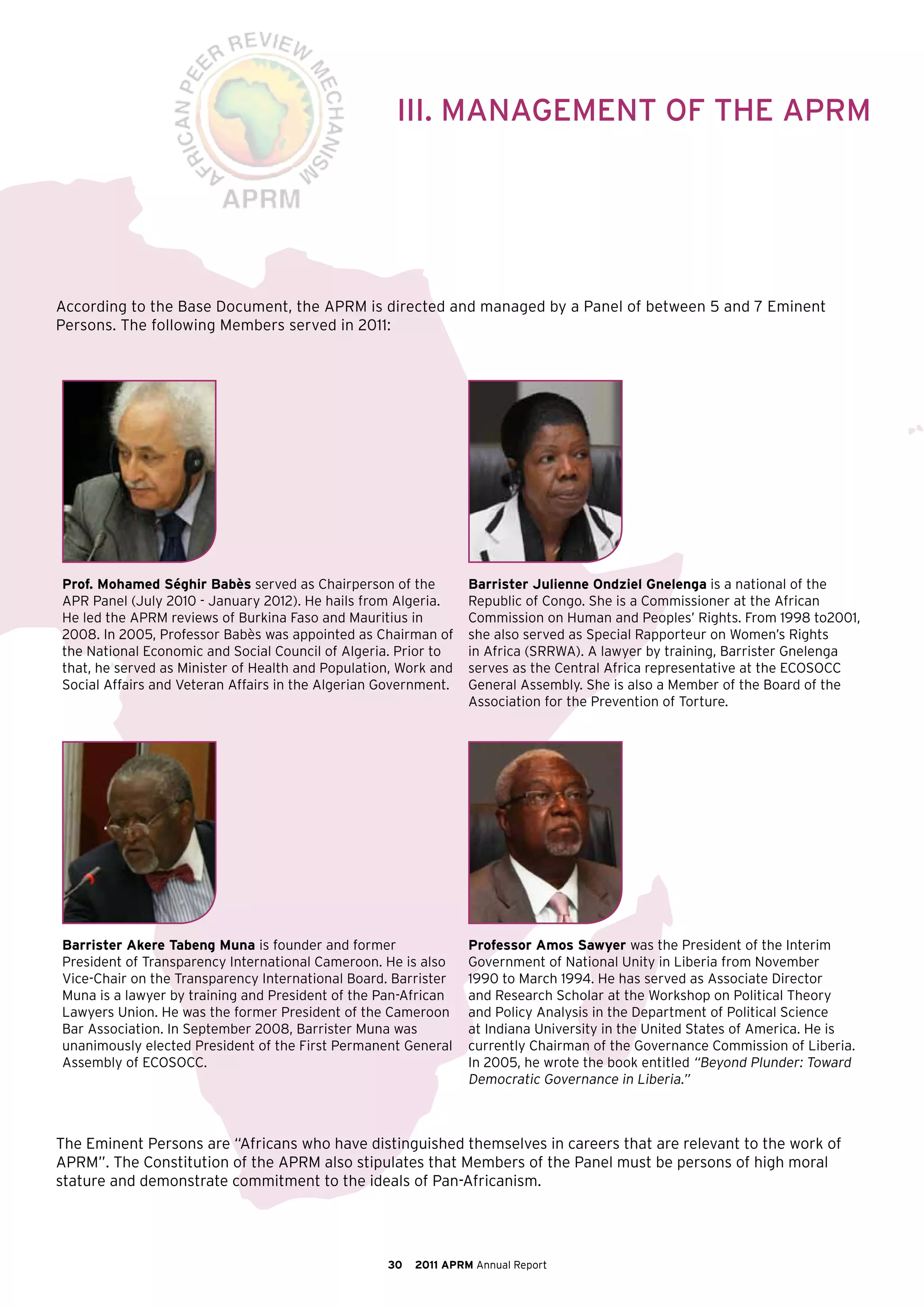 African Peer Review Mechanism (APRM) Annual Report 2011 | PDF
