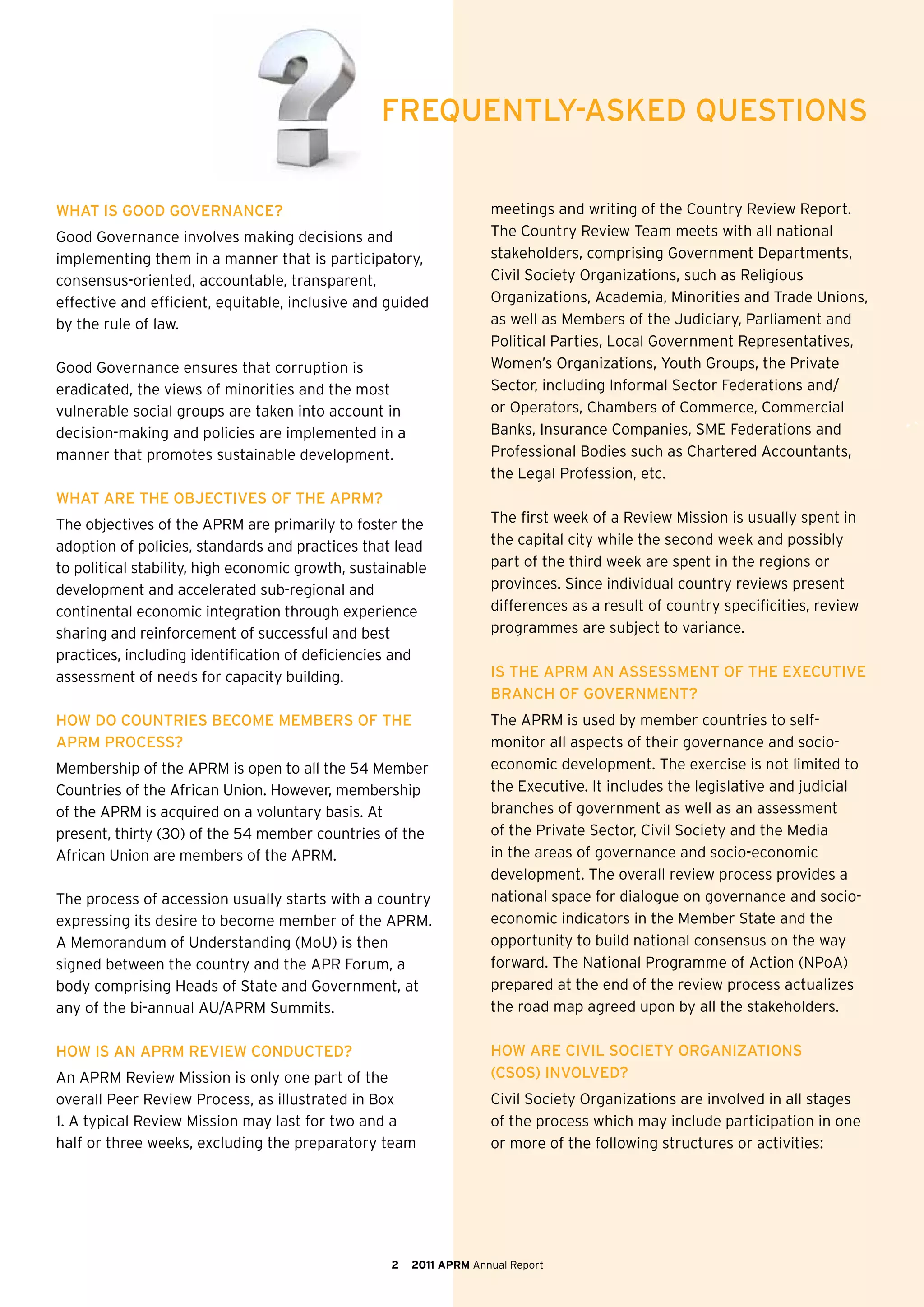 African Peer Review Mechanism (APRM) Annual Report 2011 | PDF