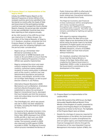 African Peer Review Mechanism (APRM) Annual Report 2011 | PDF