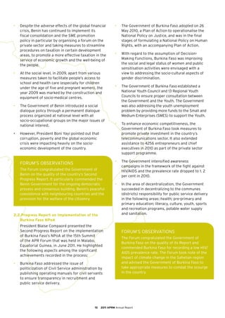African Peer Review Mechanism (APRM) Annual Report 2011 | PDF
