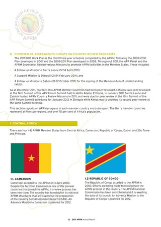 African Peer Review Mechanism (APRM) Annual Report 2011 | PDF